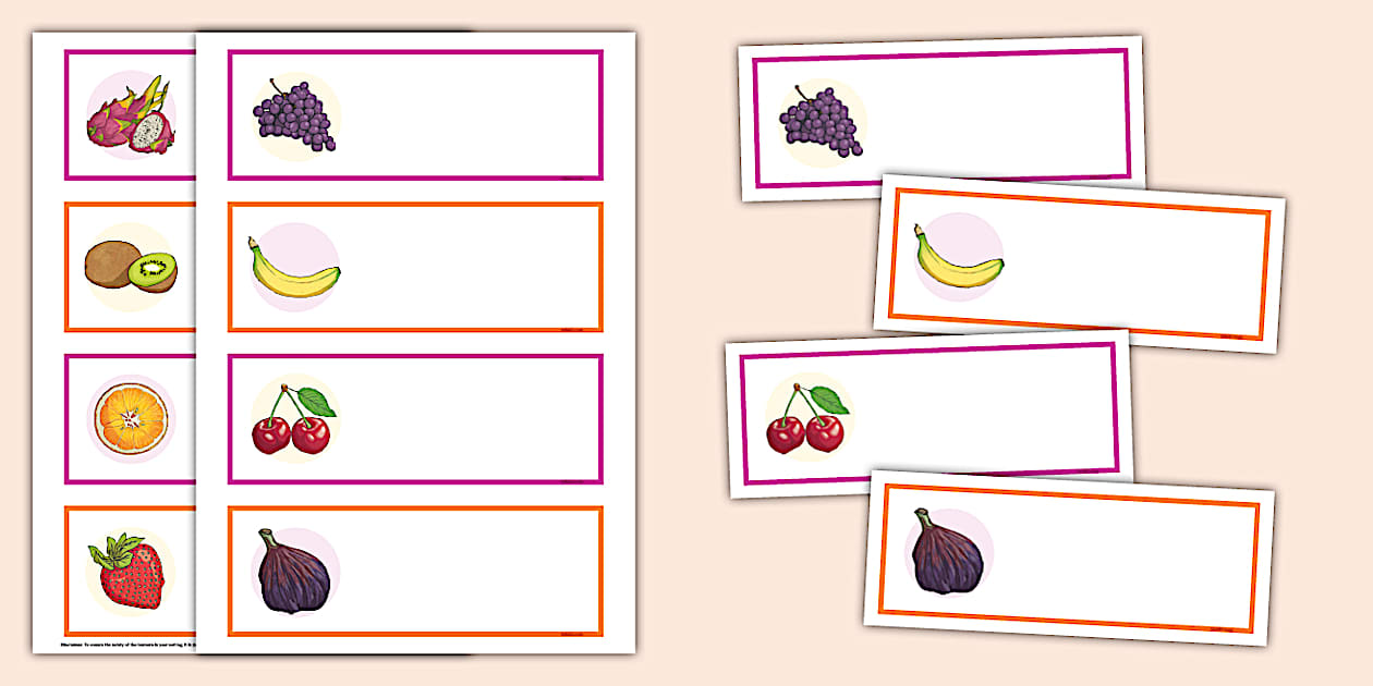 Fruit Themed Editable Labels - Classroom Resource - Twinkl