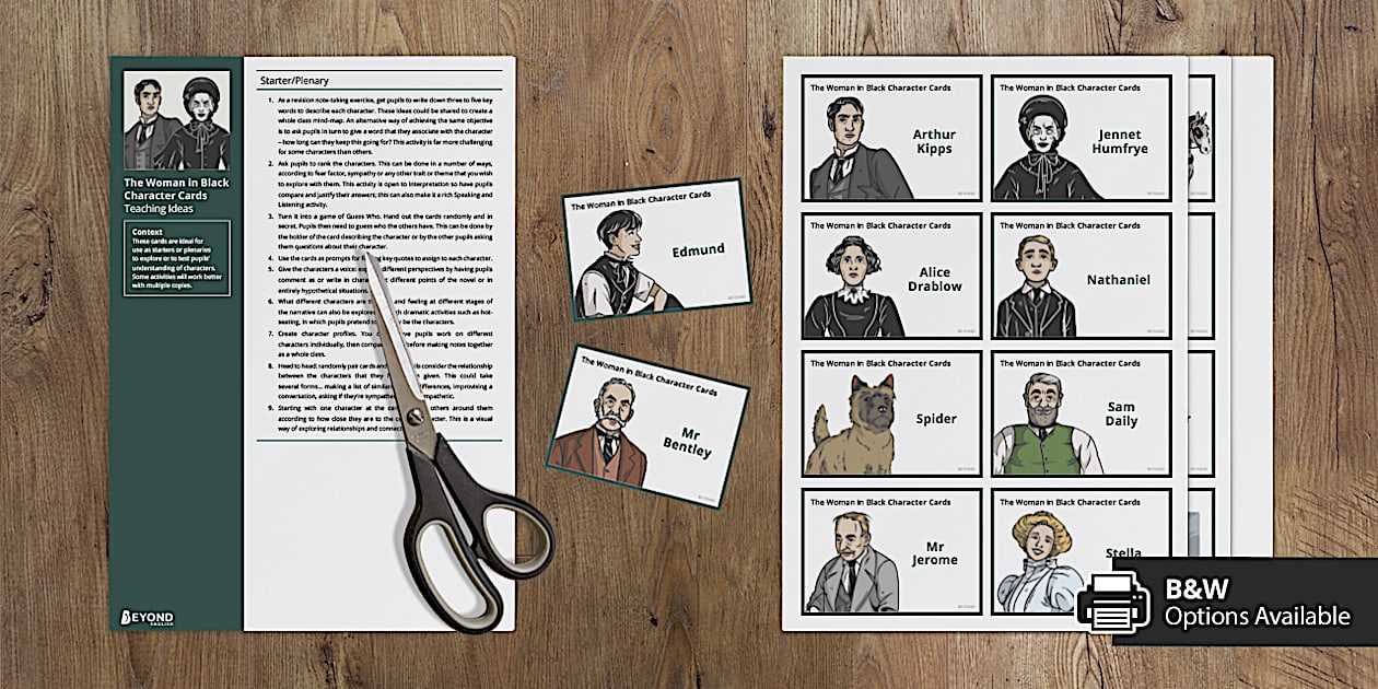 The Woman in Black Character Cards (teacher made) - Twinkl