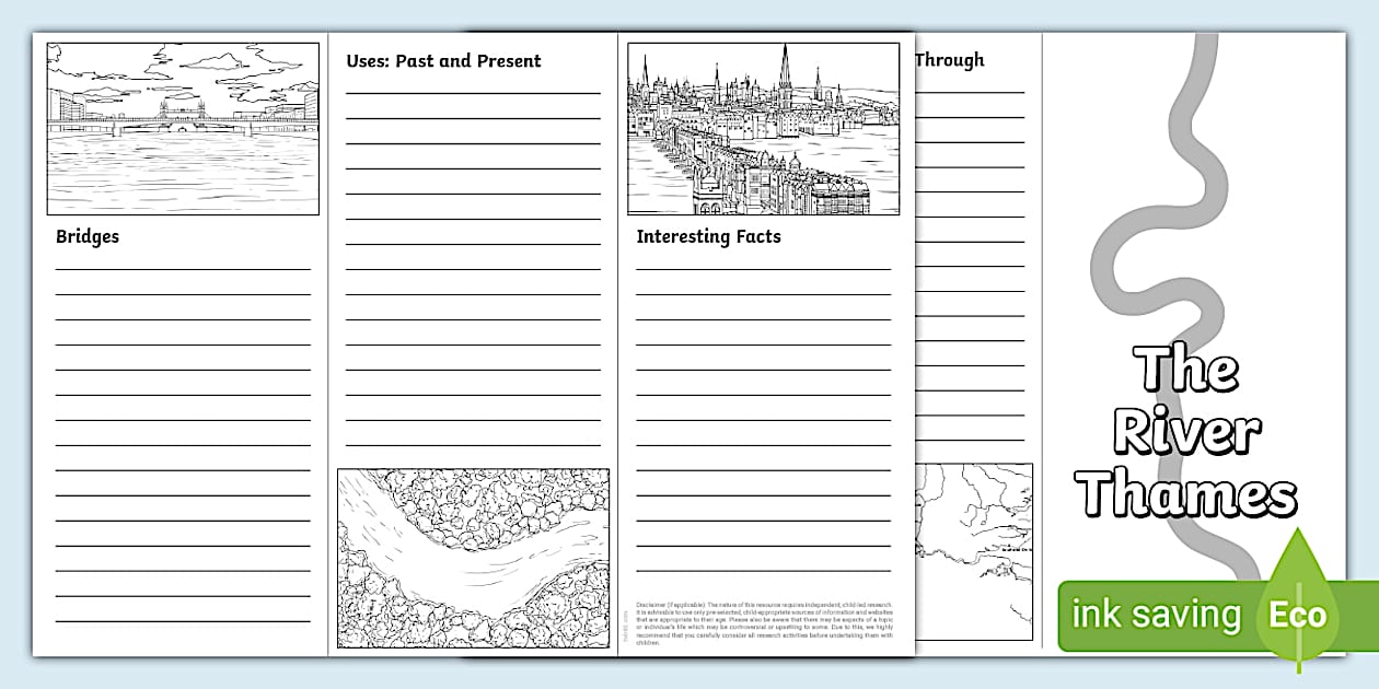 The River Thames Leaflet Template (teacher made) - Twinkl