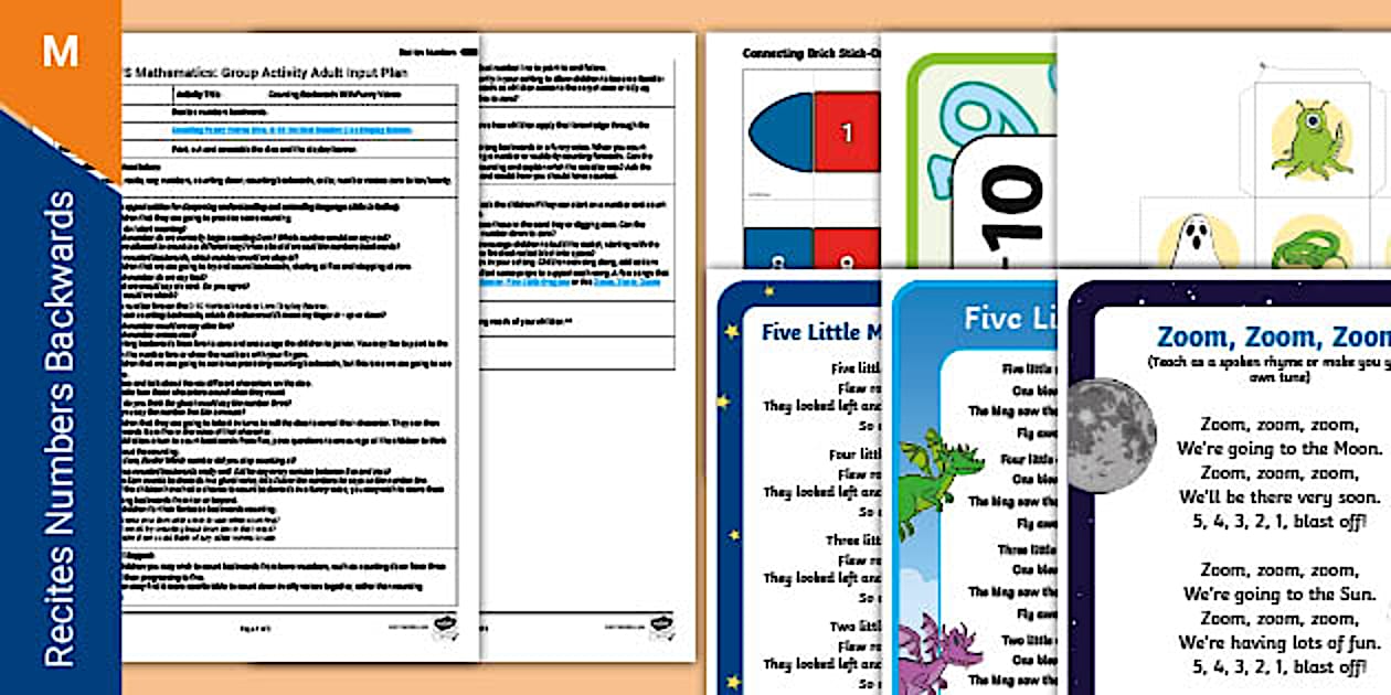 EYFS Counting Backwards Funny Voices Adult Input Plan