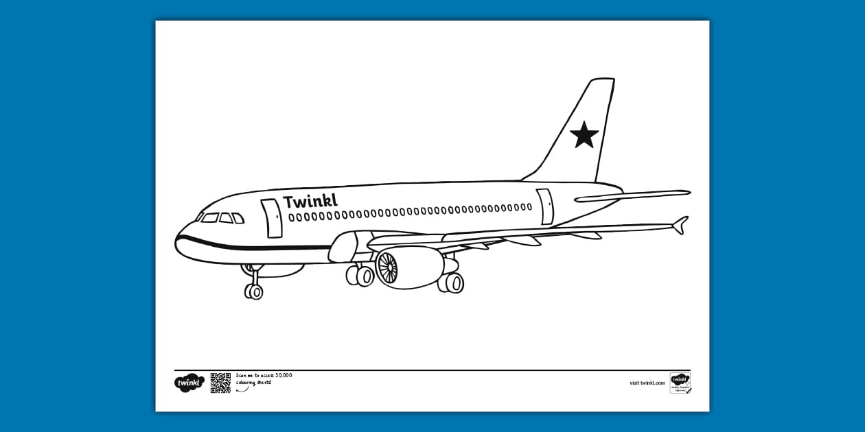 Aeroplane Colouring Sheet | Colouring Sheets (teacher made)