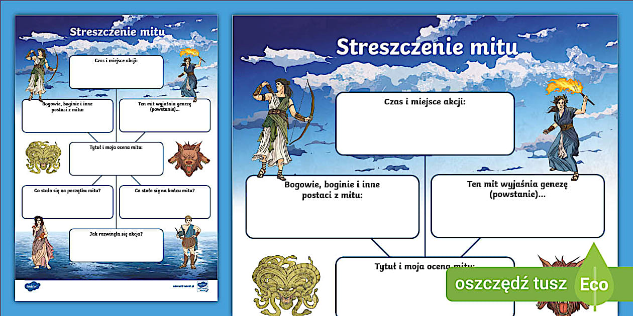Rozplanuj streszczenie mitu | Recenzja mitu w ramkach | Mitologia