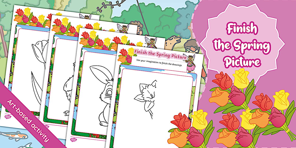 * NEW * Finish the Spring Picture Worksheet