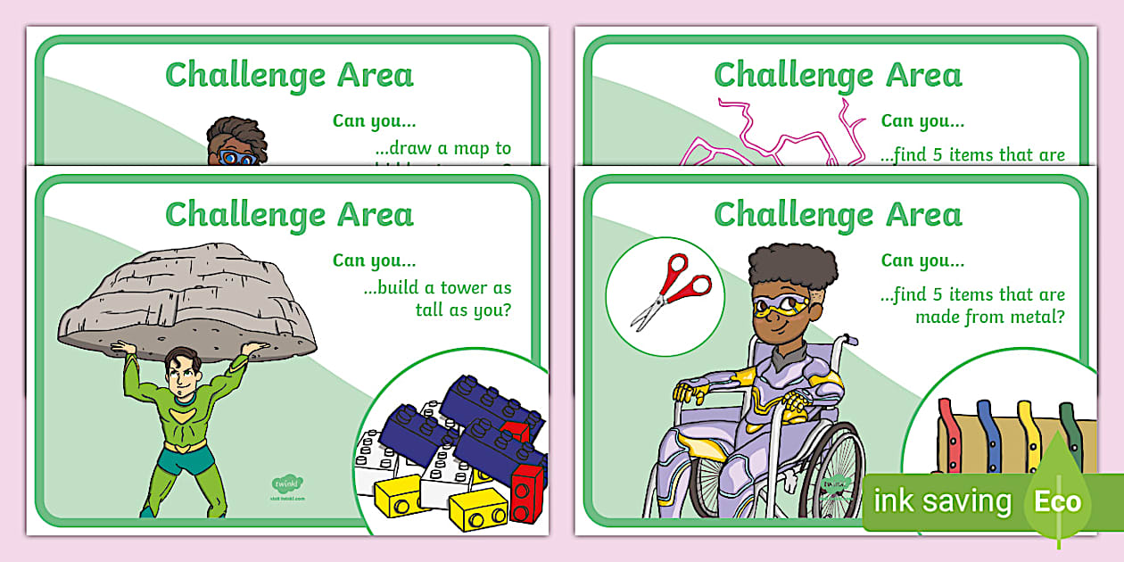Editable Challenge Area Pack General Challenges - Twinkl