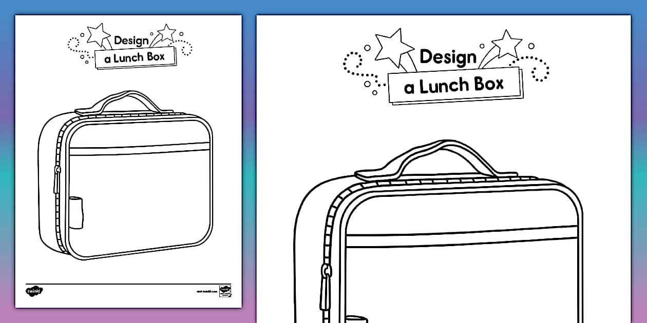 Design a Lunch Box Worksheet (teacher made) - Twinkl