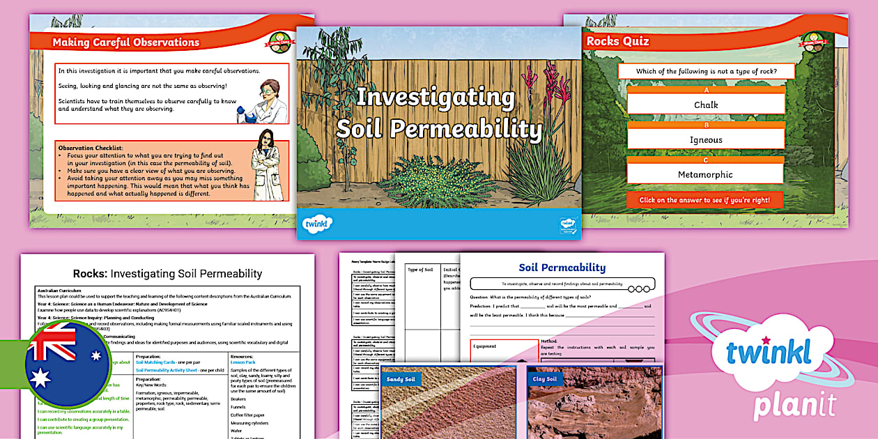 Year 4 Science Rocks Lesson Investigating Soil Permeability