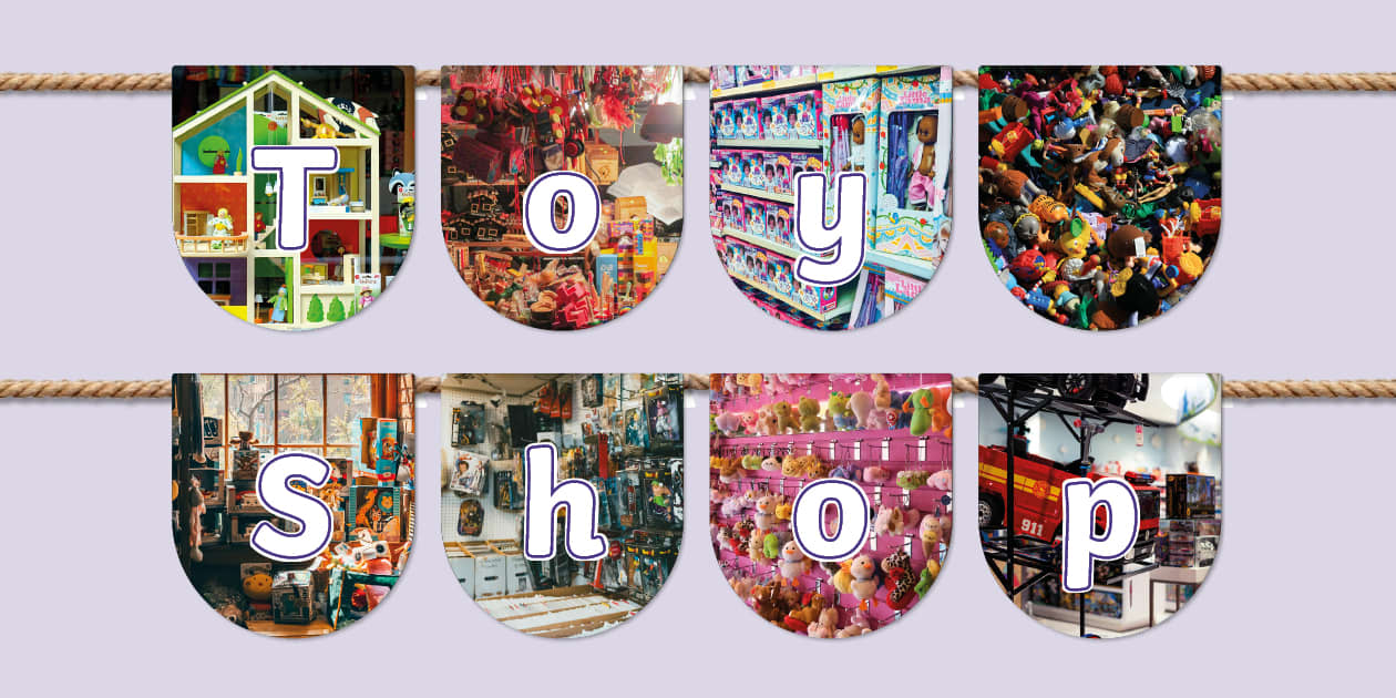 Toy Shop Photo Display Bunting (teacher made) - Twinkl