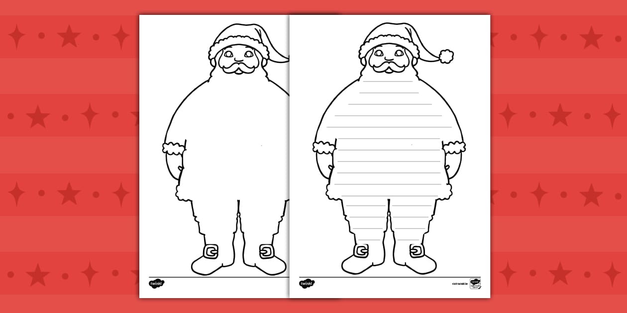 산타 할아버지 템플릿 | Santa Claus Writing Template