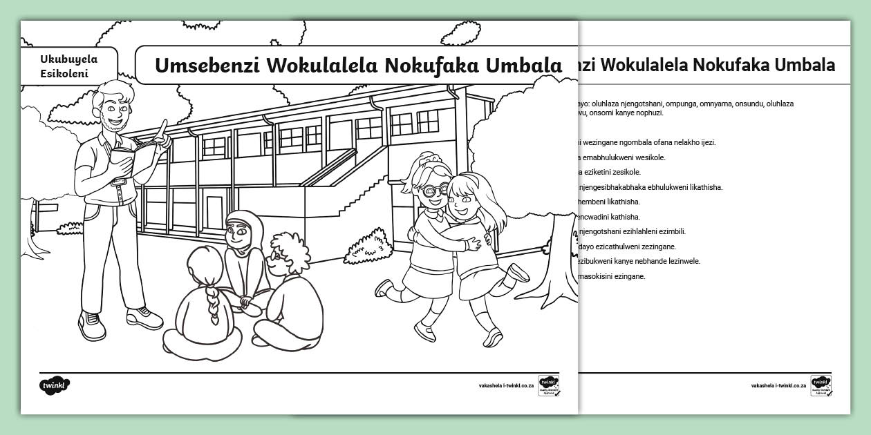Ukubuyela Esikoleni - Umsebenzi Wokulalela Nokufaka Umbala
