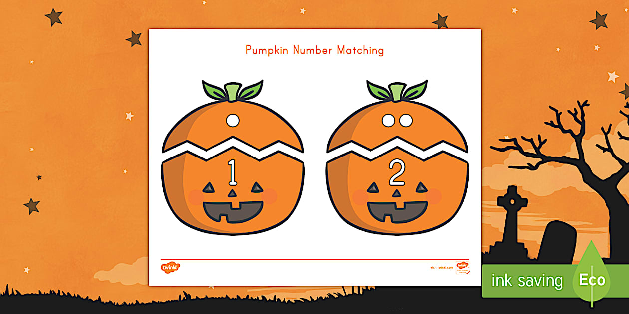 Pumpkin Number Matching Worksheet | Teaching Resource