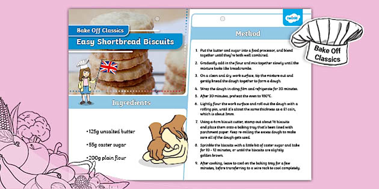 Easy Shortbread Biscuits Recipe - Bake Off Classics - Twinkl