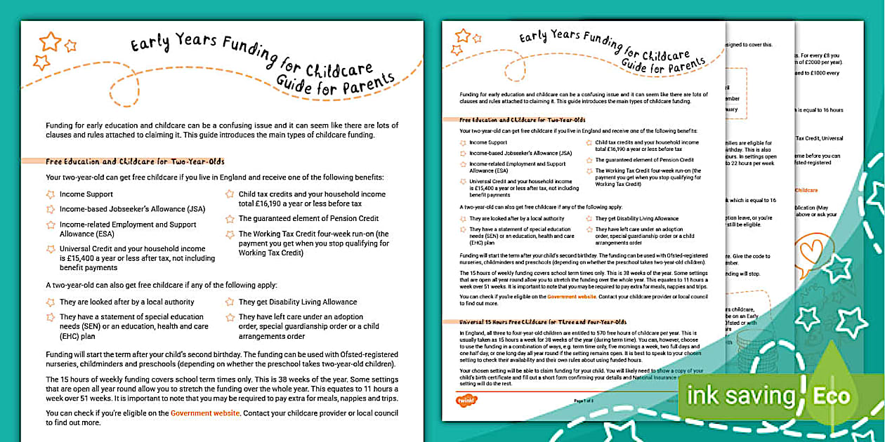 Early Years Funding for Childcare: Guide for Parents
