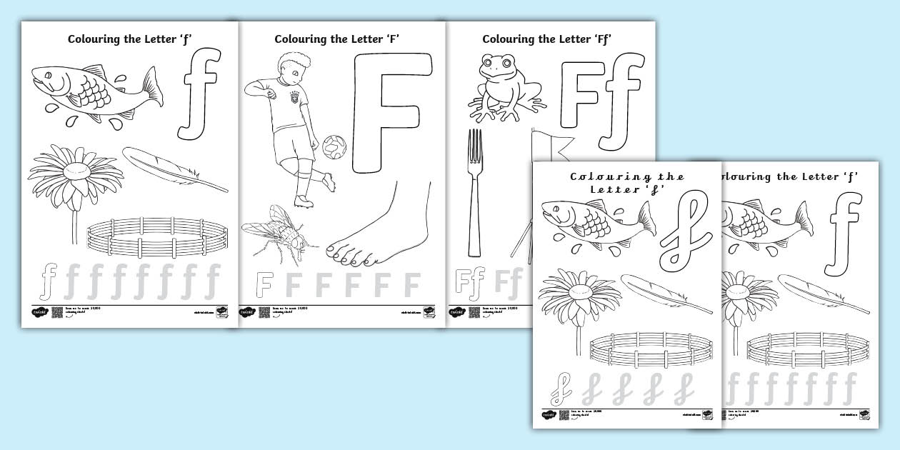 Letter F Colouring Pages - Twinkl