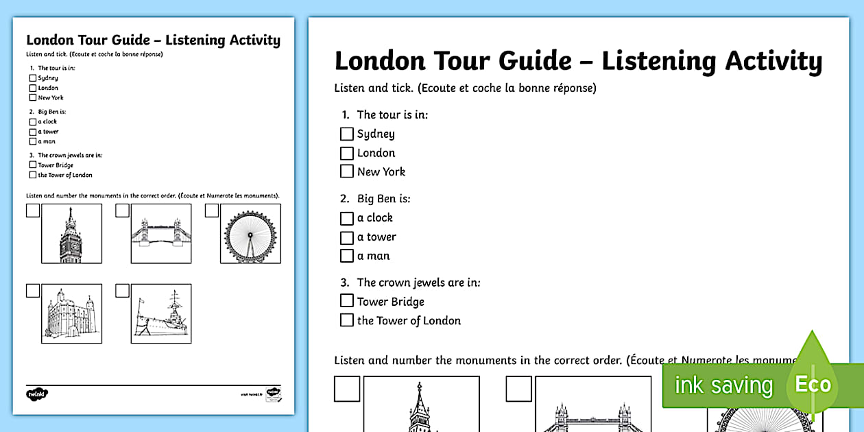 Feuille d'activités : Les grandes villes anglophones - Anglais LV