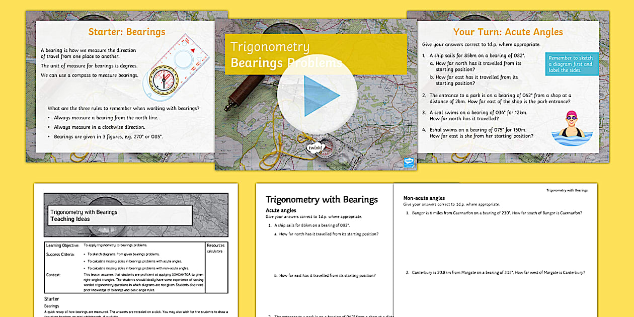 Trigonometry Lesson 5: Trigonometry with Bearings | Beyond