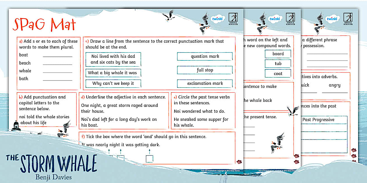 FREE! - The Storm Whale: SPAG Word Mats (teacher made)