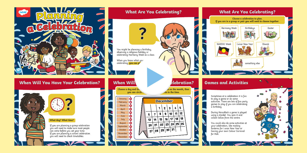 Planning a Celebration Inclusion PowerPoint - Twinkl