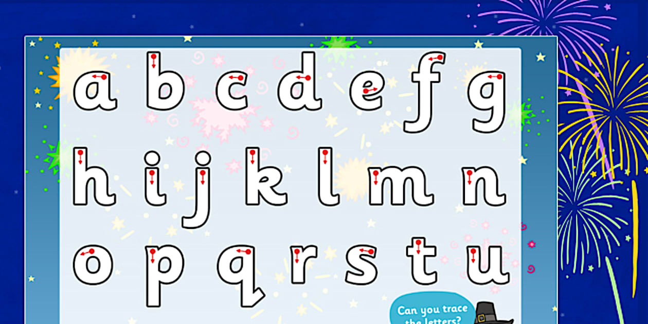 Cursive Bonfire Night Themed Letter Writing Worksheet