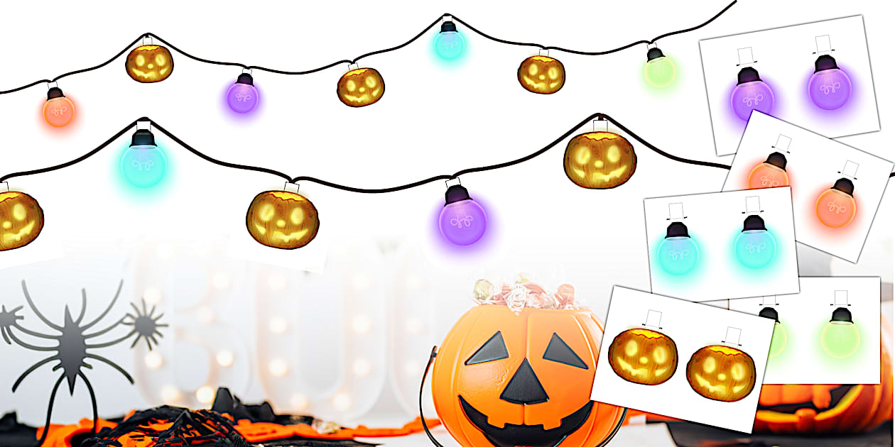 Spooky Halloween String Lights | Bunting | Twinkl Party