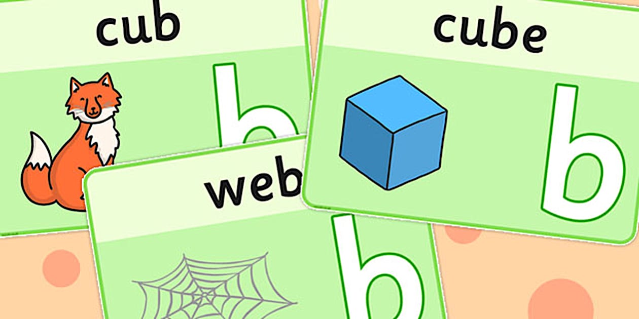 Dyslexic Final B Sound Modelling Dough Mats (teacher made)