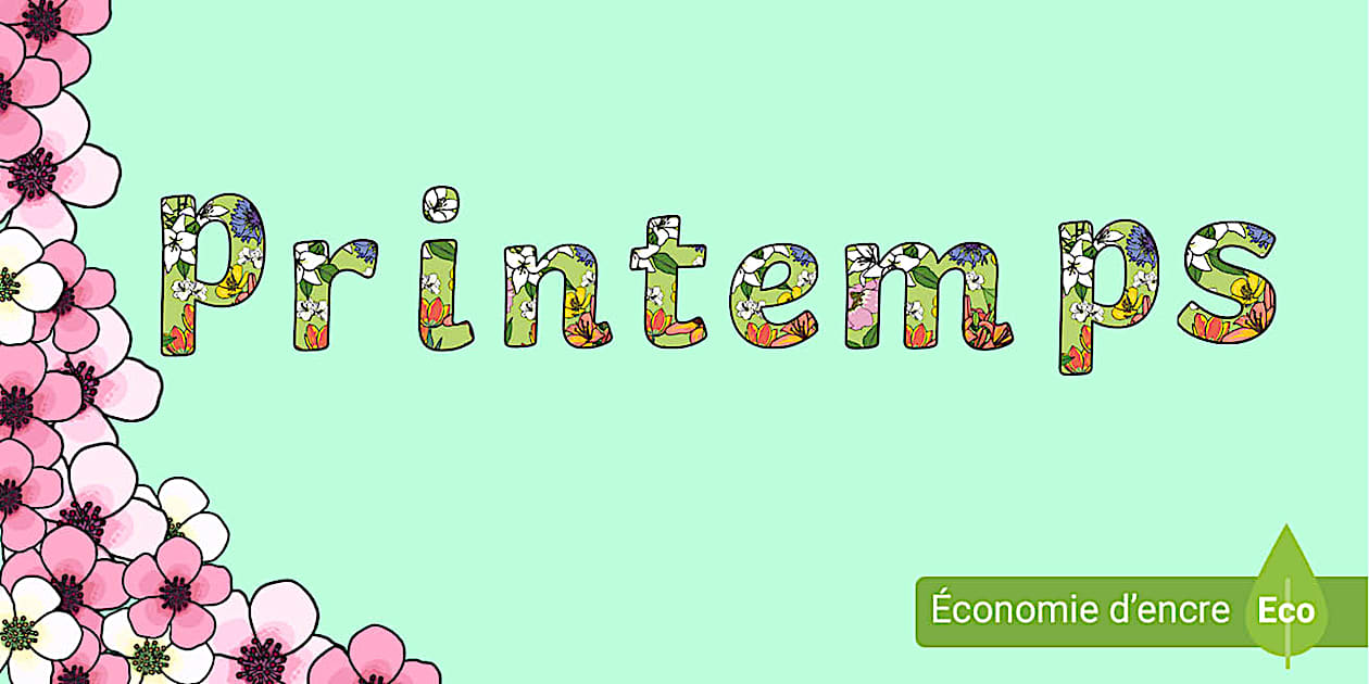 Lettres d'affichage sur le printemps (teacher made) - Twinkl