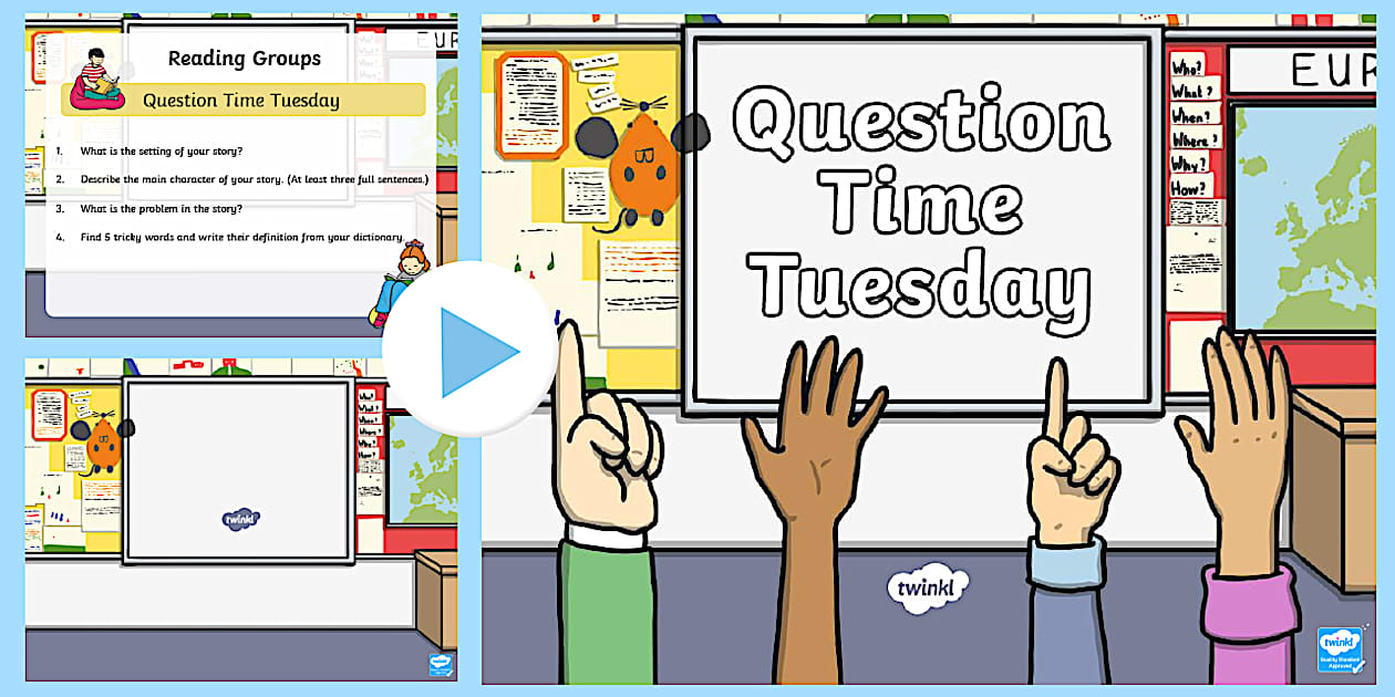 Question Time Tuesday - Reading Groups PowerPoint - Twinkl