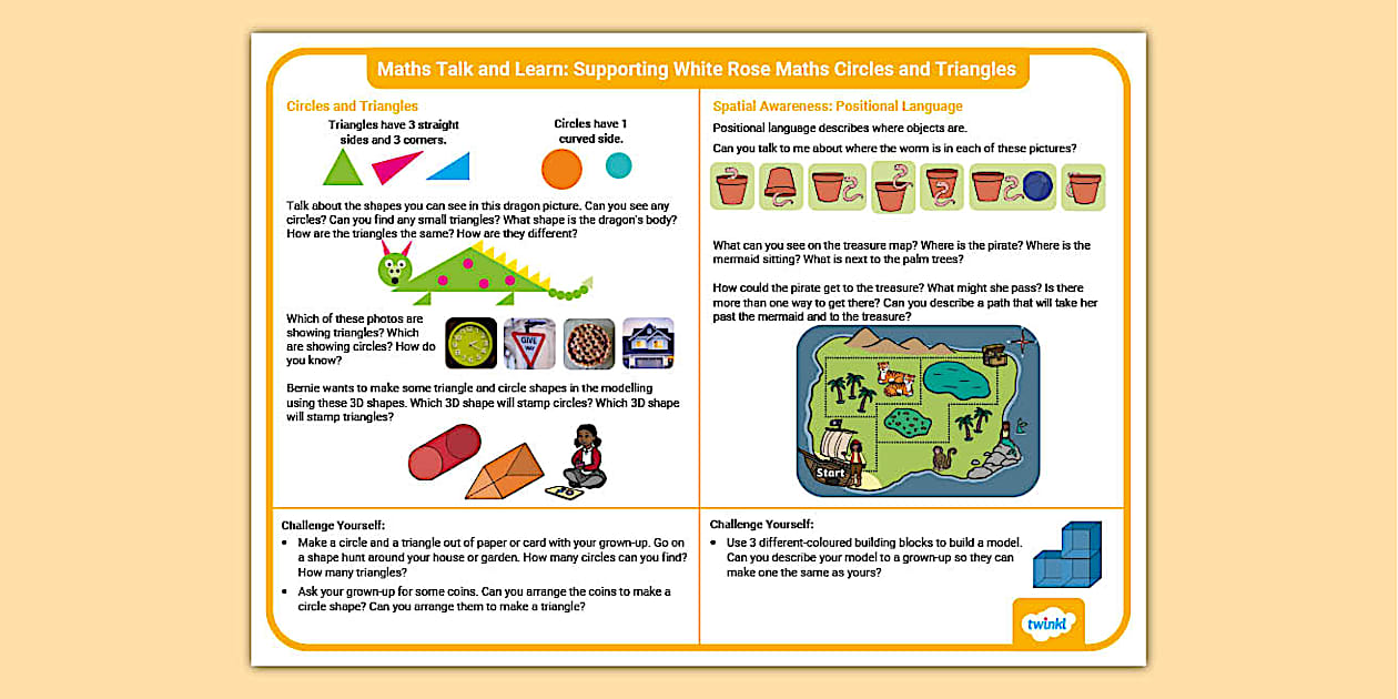 👉 Talk and Learn Supporting White Rose: Circles and Triangles