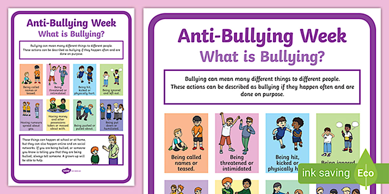 What is Bullying? Anti-Bullying Week Poster | Twinkl Life