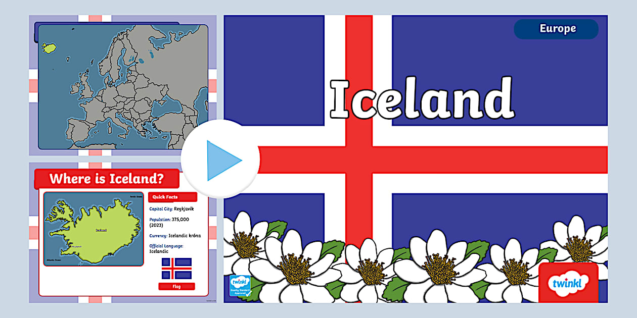 KS1 Iceland Information PowerPoint - Geography - Europe