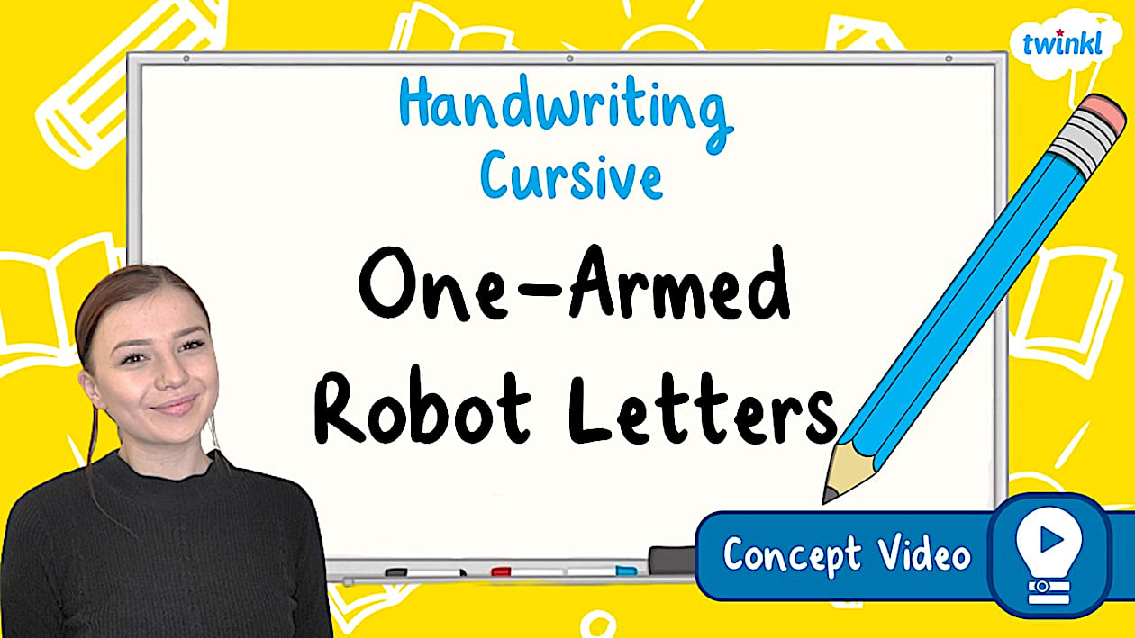 One-Armed Robot Letters | Cursive Handwriting Concept Video