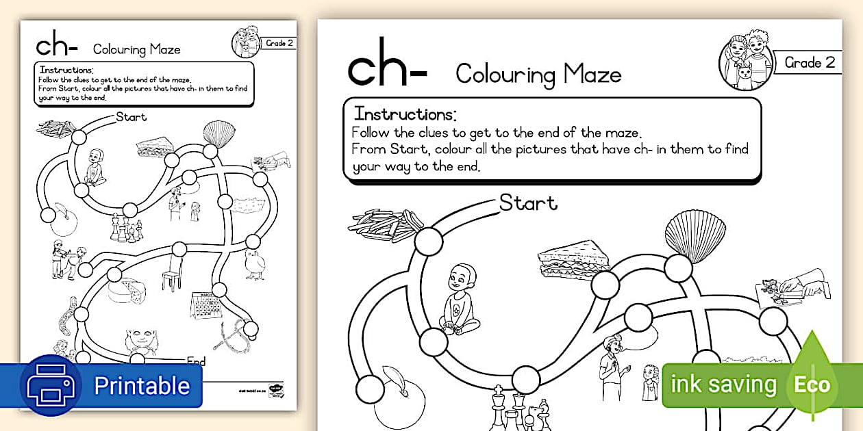 Grade 2 Colouring Page ch- (teacher made) - Twinkl