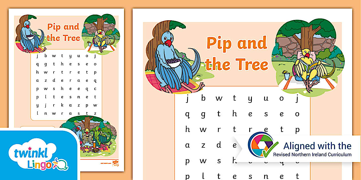 Pip and the Tree Phase 2 'ee' Word Search (professor feito)