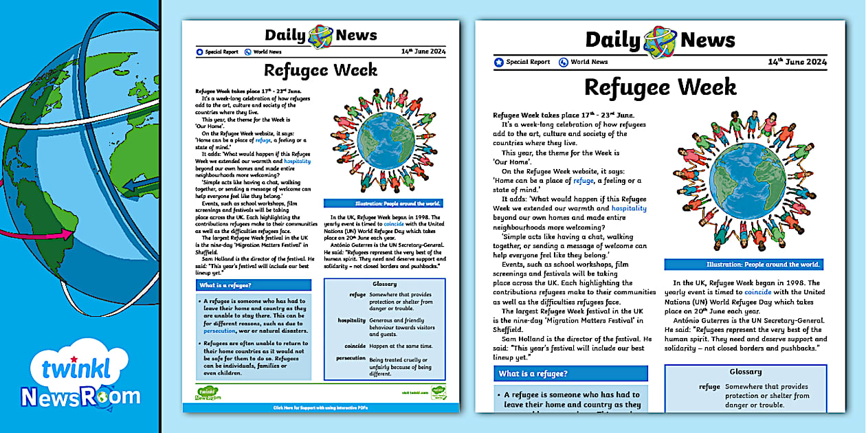 Refugee Week | Twinkl NewsRoom (teacher made) - Twinkl