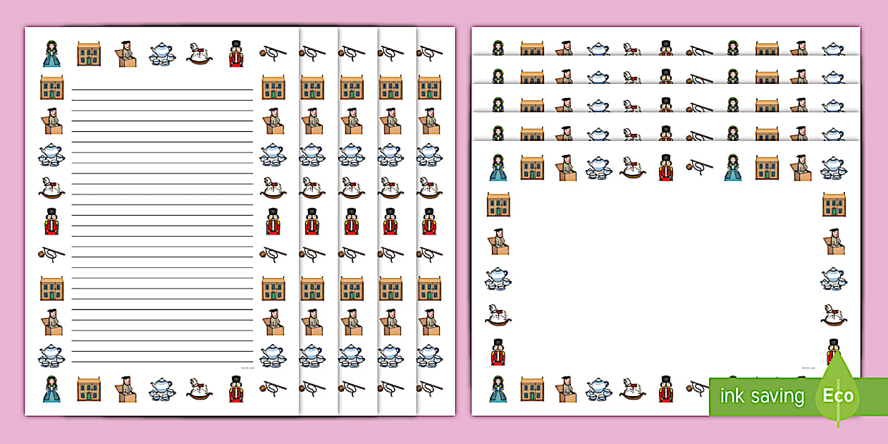 Editable Victorian Toys Page Borders (teacher made) - Twinkl