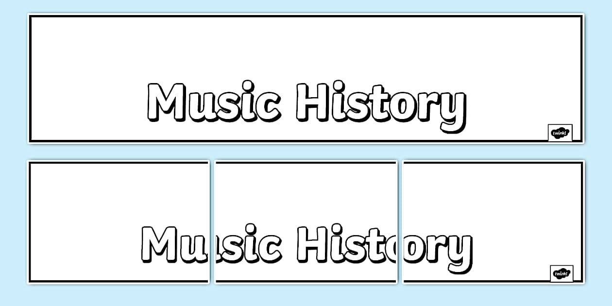 Music History Collaborative Drawing Display Banner - Twinkl