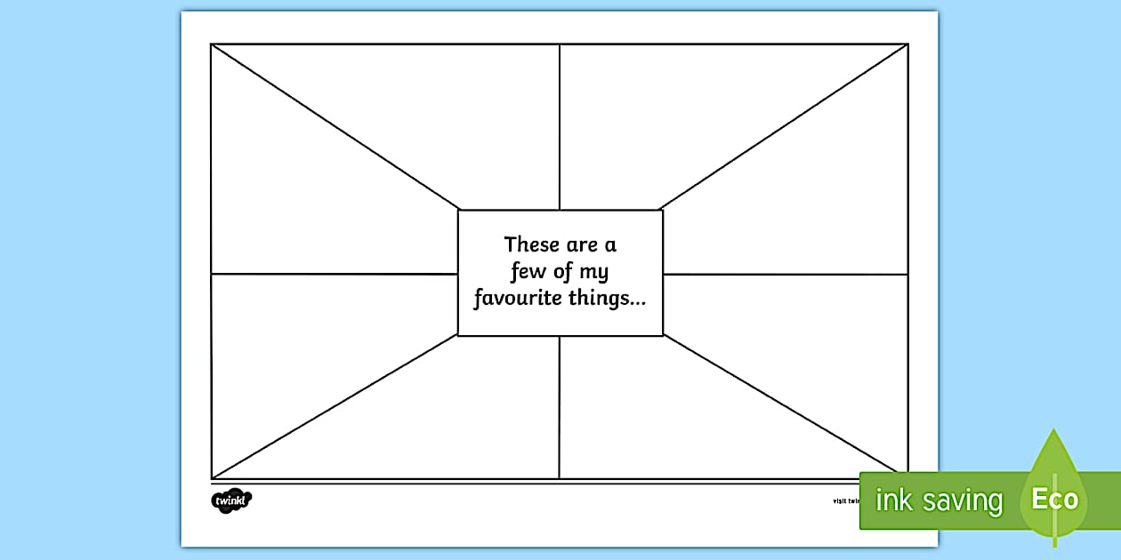 These are a Few of my Favourite Things Worksheet / Worksheet