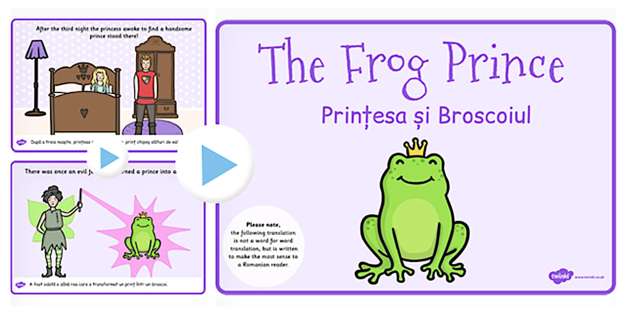 The Frog Prince Story PowerPoint EAL Romanian Translation Version