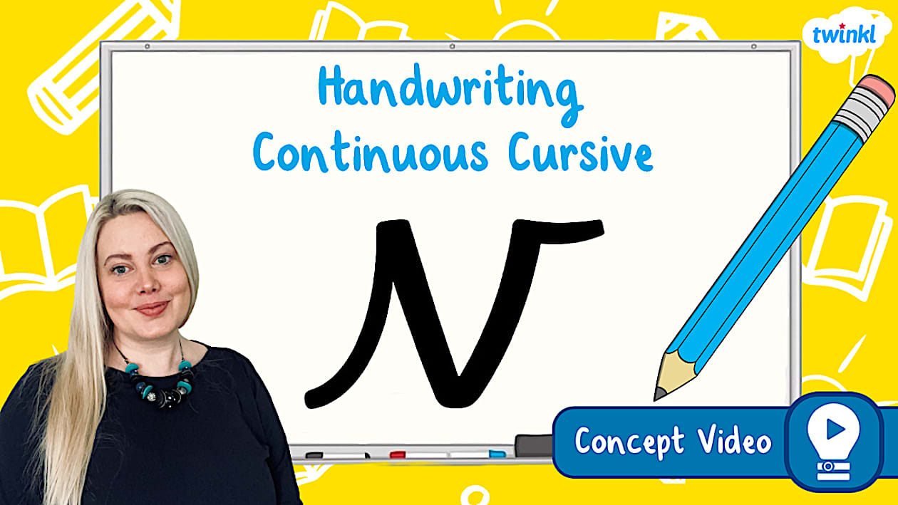 The Letter 'v' | Continuous Cursive Handwriting Concept Video
