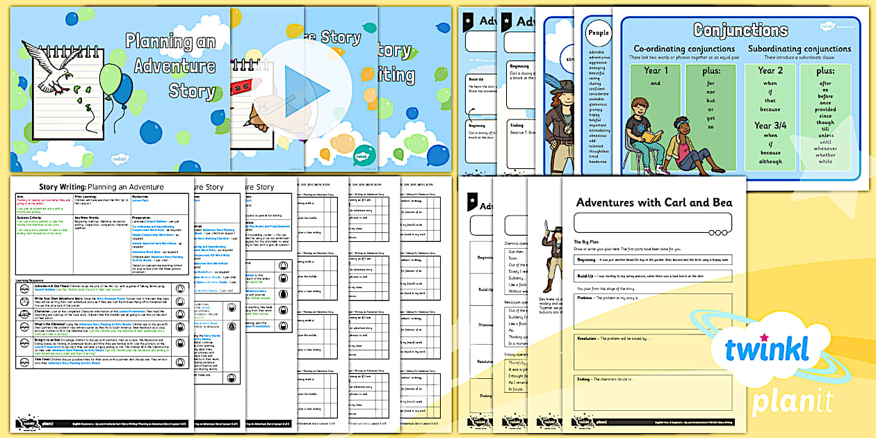 Explorers: Up and Amelia Earhart: Story Writing Y2 Genre Unit Pack