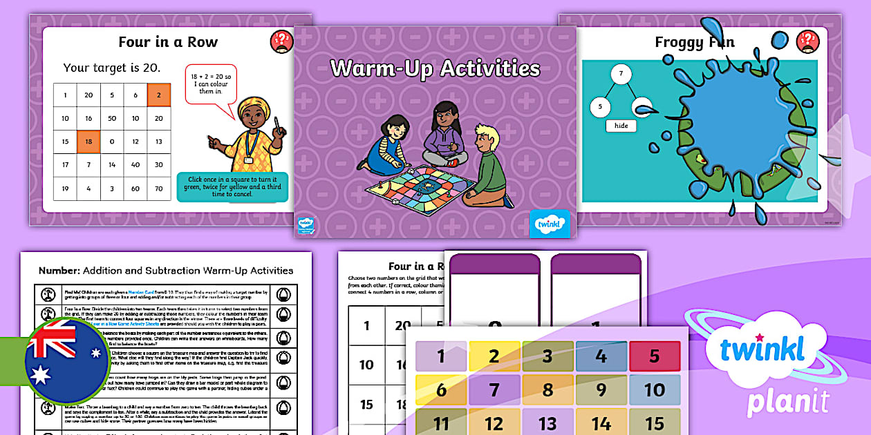 Year 2 Addition and Subtraction Warm-Up Activities Pack