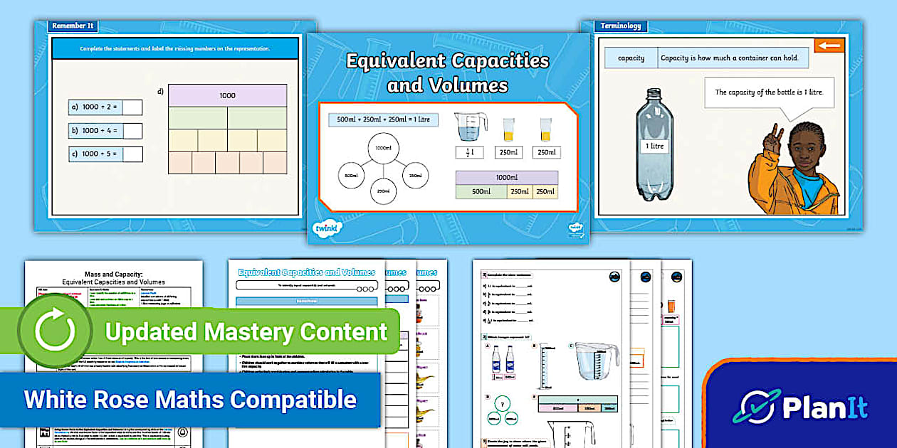 👉 Y3 Equivalent Capacities and Volumes PlanIt Maths Lesson 9 👉 Y3 Equivalent Capacities and Volumes PlanIt Maths Lesson 9