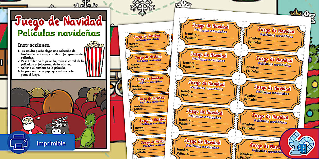 Juego de adivinanzas: Películas navideñas - Twinkl
