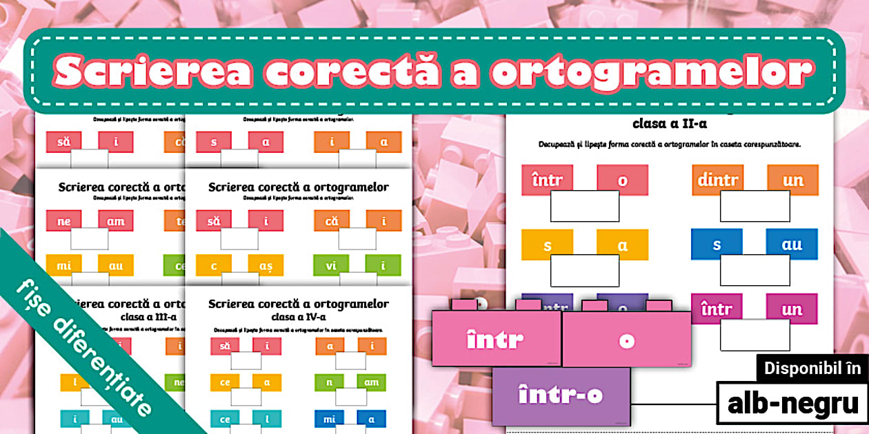 Ortograme – Fișă de lucru