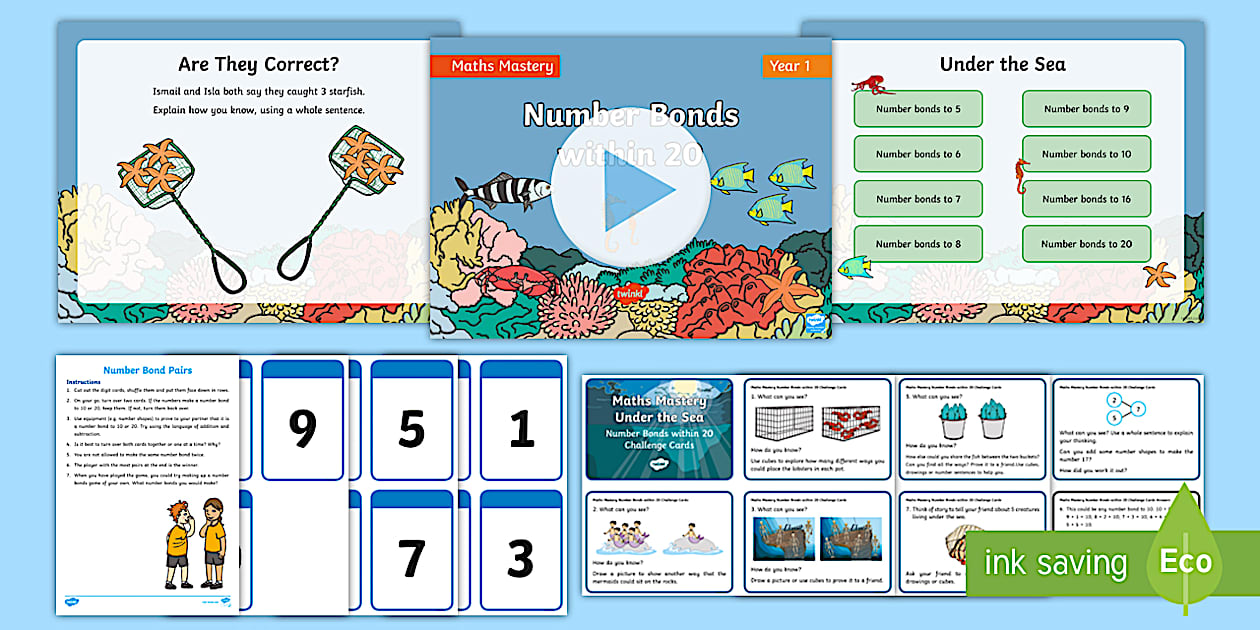 Year 1 Number Bonds within 20 Addition and Subtraction Maths Mastery Bumper