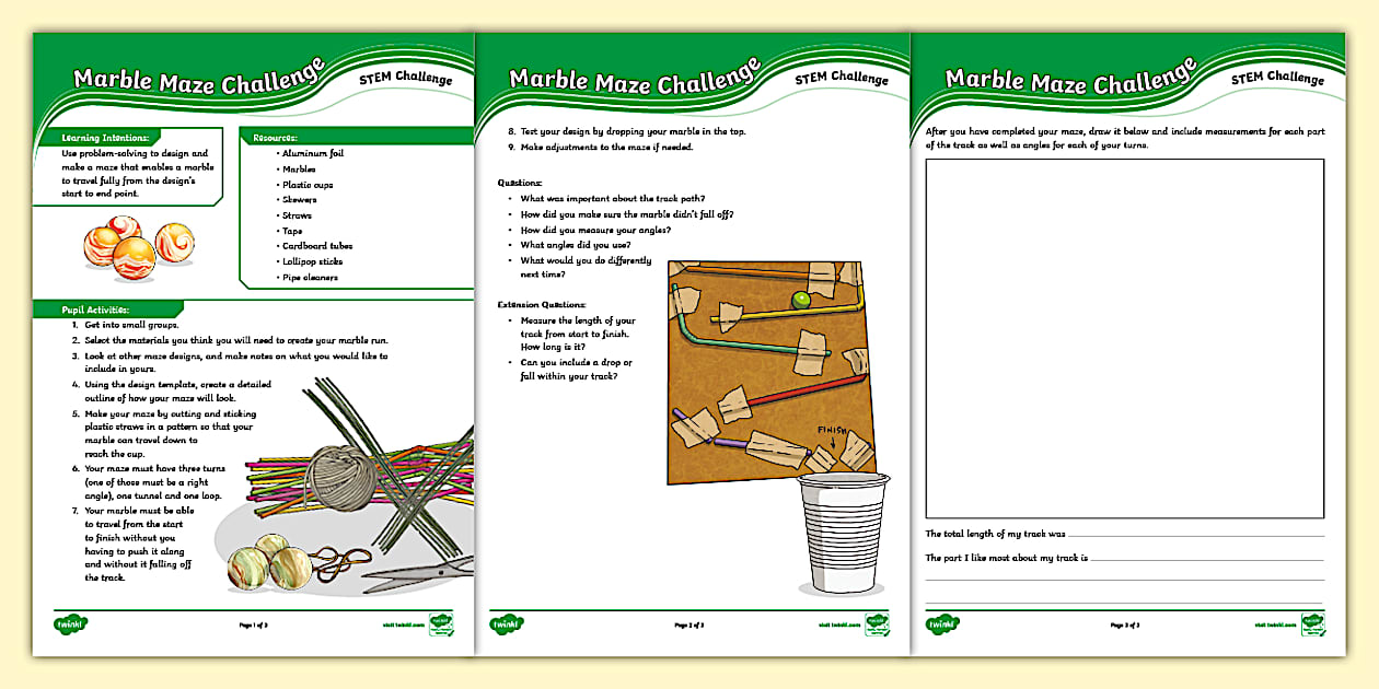 STEM Shared Education Lesson 4: Marble Maze Challenge