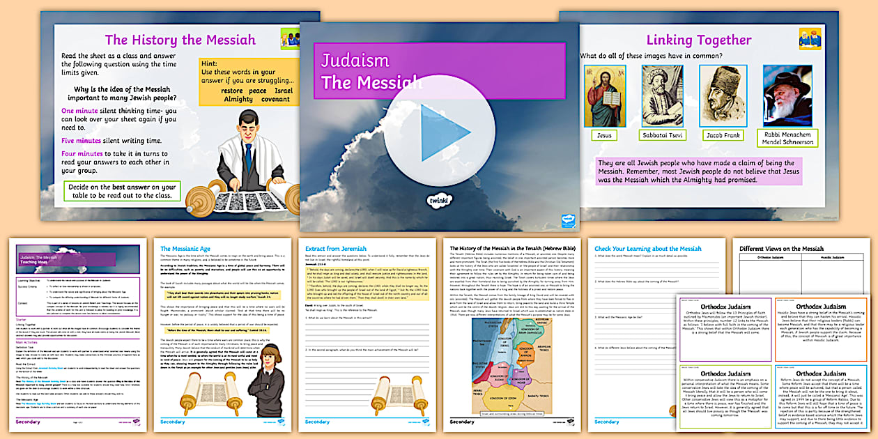 Judaism: The Messiah Lesson Pack (teacher made) - Twinkl