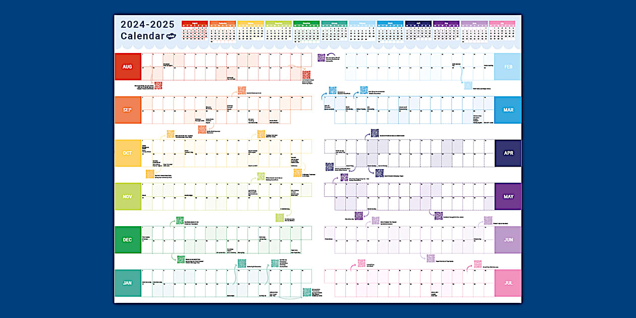 Scotland Academic Wall Planner (teacher made) - Twinkl