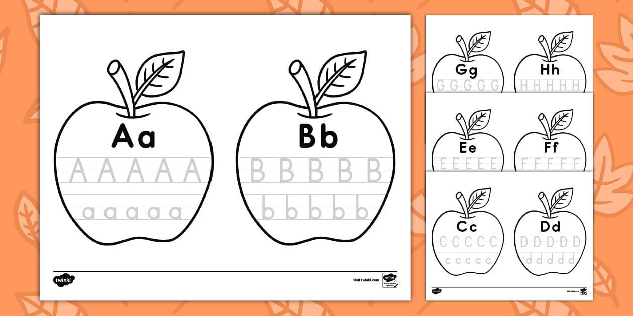 Fall-Themed A-Z Letter Tracing Worksheet (teacher made)