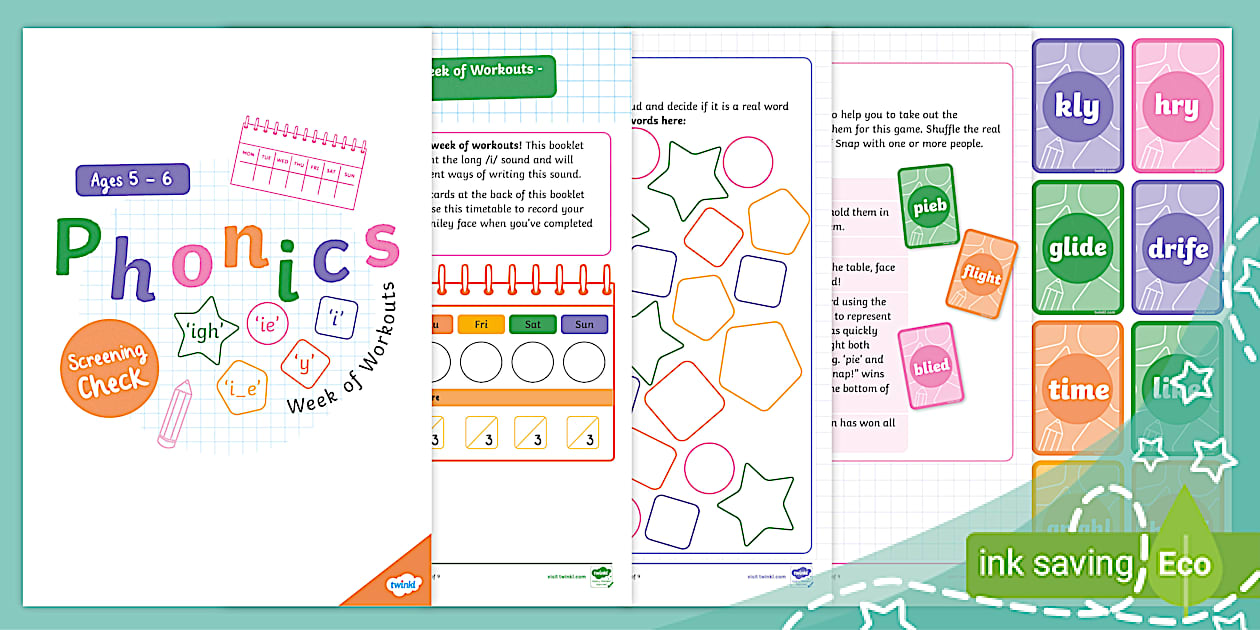 Phonics Check Week of Workouts ‘igh' 'ie' 'y' 'i' and 'i_e'
