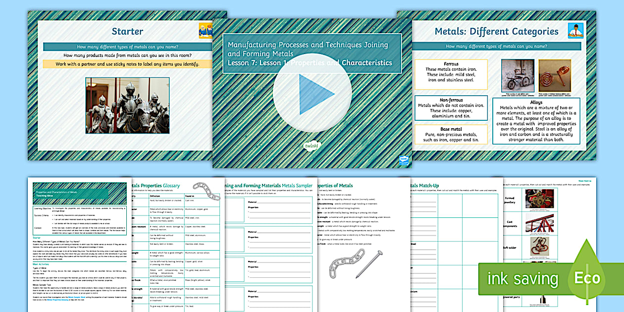 Manufacturing Processes - Joining and Forming Metals: L1 Properties and